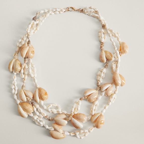 Mango | Jewelry | Shells Bead Necklace | Poshmark